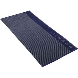 Saunatuch Bugatti "Raffaele", blau (marine blau), B:90cm L:200cm, Walkfrottee, Obermaterial: 100% Baumwolle, Handt&uuml;cher, Saunatuch, in harmonischen Farben