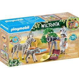 Konstruktions-Spielset Playmobil "Unterwegs mit der Tierfotografin (71295), Wiltopia", bunt, Spielbausteine, Kinder, Kunststoff, Konstruktions-Spielset, teilweise aus recyceltem Material; Made in Europe