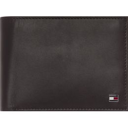 Geldb&ouml;rse Tommy Hilfiger "ETON CC FLAP AND COIN POCKET", Herren, braun, Leder, Basic, Kleinlederwaren Geldb&ouml;rse, aus weichem Leder