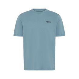Rundhalsshirt Blend "Rundhalsshirt BHVIGGO", Herren, Gr. S, blau (copen blau), Obermaterial: 100% Baumwolle CO., Shirts Rundhalsshirt