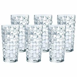 Longdrinkglas Nachtmann "Longdrinkgl&auml;ser Bossa Nova 395 ml 6er Set transparent", bunt (transparent), Glas, Trinkgef&auml;&szlig;e, Longdrinkglas