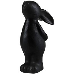 Dekofigur AM Design "stehender Hase", schwarz, B:5,5cm H:14cm, Polyresin, Dekofiguren, Dekofigur, Osterdekoration aus Polyresin