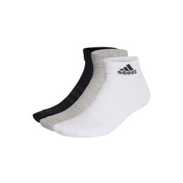 Kurzsocken adidas originals "Socken Cushioned Sportswear Ankle 3er Pack", Damen, Gr. 46-48, bunt (schwarz, grau, wei&szlig;), Obermaterial: 62% Baumwolle CO. 34% Polyester PES. 3% Elasthan EL. 1% Nylon NY., Socken Kurzsocken