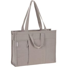 L&auml;ssig Wickeltasche L&Auml;SSIG "Green Label, Tote Up Bag, taupe", Baby, Gr. B/H/T: 43cm x 32cm x 13cm, grau (taupe), Baumwolle, Taschen Wickeltasche