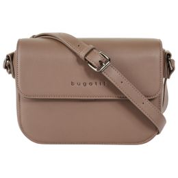Umh&auml;ngetasche Bugatti "ALMATA", Damen, Gr. B/H/T: 22cm x 15cm x 8cm onesize, beige (sand), Kunstfaser, leicht gl&auml;nzend, unifarben, Taschen Umh&auml;ngetasche