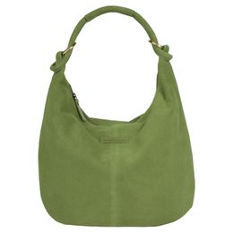 Shopper Bruno Banani, Damen, Gr. B/H/T: 43cm x 33cm x 4cm onesize, gr&uuml;n, Leder, unifarben, Taschen Shopper, echt Leder, Topseller