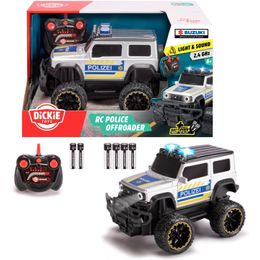 RC-Auto DICKIE TOYS "RC Suzuki Jimny Police, RTR", silber (silber, blau), Fernlenkfahrzeuge, Kinder, RC-Auto, mit Licht und Sound