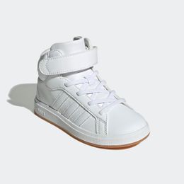 Sneaker adidas Sportswear "GRAND COURT MID K", Damen, Gr. 33, ftwwht, ftwwht, greone, Synthetik, Schuhe Sneaker, f&uuml;r Kinder