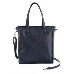 Shopper ANISTON ACCESSOIRES "Nynke", Damen, Gr. B/H/T: 32cm x 41cm x 11cm, navy, Polyurethan (PU), unifarben, Taschen Shopper, Handtasche Umh&auml;ngetasche Tragetasche