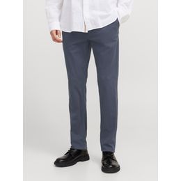 Jack & Jones Chinohose JACK & JONES "JPSTMARCO JJDAVE NOOS", Herren, Gr. 36, L&auml;nge 34, blau (navy blazer), Obermaterial: 98% Baumwolle, 2% Elasthan, unifarben, slim fit normal, Hosen Chinohose