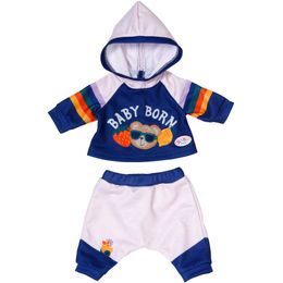 Puppenkleidung Baby Born "Jogging Anzug Navy, 43 cm", bunt, Puppenkleidung, Baby, Puppenkleidung, mit Kleiderb&uuml;gel