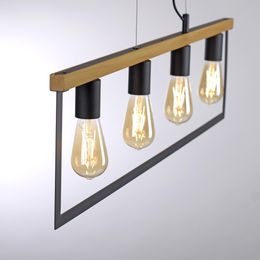 JUST LIGHT Pendelleuchte "PILON", schwarz, 4, 1 Stk., Leuchten, ExklusiveE27, Pendelleuchte