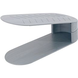 Schuhbox HEINE HOME, silber (silberfarben), B:10cm H:13cm T:28cm, Kunststoff, Aufbewahrungsboxen, Schuhbox