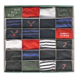 Socken Hudson "Socke Christmas Calendar", Herren, Gr. 39-42, bunt (sortiment 9990), Obermaterial: 75% Baumwolle CO. 23% Polyamid PA. 2% Elasthan EL., Socken Socken