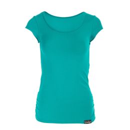 T-Shirt WINSHAPE "WTR4", Damen, Gr. L, gr&uuml;n (ocean gr&uuml;n), 90% Baumwolle, 10% Elasthan, Rundhals, Shirts T-Shirt, kurzarm