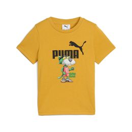T-Shirt Puma "SUPER GRAPHIC TEE PS", Jungen, Gr. 98, gold (archive gold), Jersey, Obermaterial: 100% Baumwolle, bedruckt, regular fit normal, Rundhals, Shirts T-Shirt, Regular Fit, Kurzarm, Rundhalsausschnitt, mit Print-Applikation