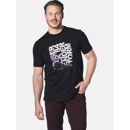 T-Shirt Jan Vanderstorm "T-Shirt RANSTEIN", Herren, Gr. L, schwarz, Obermaterial: 100% Baumwolle CO., comfort fit normal, Rundhals, Shirts T-Shirt