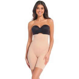 Shapinghose MAGIC BODYFASHION "Dream Shaper Hi-Bermuda", Damen, Gr. L, braun (cappucchino), Microfaser, Obermaterial: 75% Polyamid, 25% Elasthan, k&ouml;rpernah, Unterhosen Shapinghose, Atmungsaktiv und weich: F&uuml;r h&ouml;chsten Tragekomfort