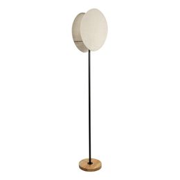 PAULEEN Stehlampe "Boho Darling max20W Schwarz/Beige 230V Metall/Holz/Stoff", schwarz (beige, schwarz), 1, H: 167cm, Leuchten, E27, Stehlampe