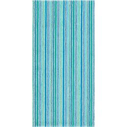 Badetuch Egeria "Combi Stripes", blau (aqua), B:70cm L:140cm, Walkfrottee, Obermaterial: 100% Baumwolle, Handt&uuml;cher, Badetuch, mit feinen Streifen, 100% Baumwolle