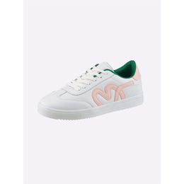 Sneaker Heine, Damen, Gr. 41, rosa (wei&szlig;, ros&eacute;), Synthetik, Schuhe Sneaker