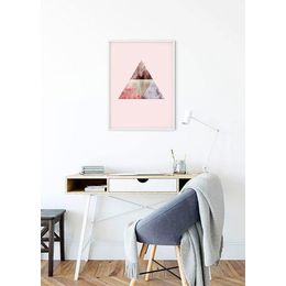 Bild Komar "Triangles Top Red", bunt (farbe bild(er): bunt), B:40cm H:50cm, Holz, Papier, Bilder, Bild, Wandbild zur Dekoration - ohne Rahmen