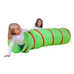 Spieltunnel KNORRTOYS "Zelttunnel, gr&uuml;n/rot", bunt, Spieltunnel, Kinder, &Oslash; 45cm B/H/L: 180cm, Polyester, Spieltunnel, L:180cm &Oslash;:45cm