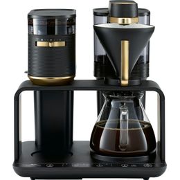 Melitta Kaffeemaschine mit Mahlwerk "EPOS 1024-04", schwarz (schwarz, gold), 1 l, 8, Kaffeemaschinen, Schwarz/Gold, 360rotierender Wasserauslauf, Kaffeemaschine mit Mahlwerk