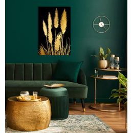 Acrylglasbild OTTO HOME "Pampas Gras - Acrylbilder mit Blattgold veredelt", gold (farbe bild(er): gold), B:50cm H:80cm, Bilder, Acrylglasbild, Goldveredelung, Handgearbeitet, Gerahmt, Edel