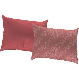 Dekokissen Adam "Argentinian Criolla", rot (dunkelrot, gebl&uuml;mt), B:60cm L:40cm, Baumwolle, Dekokissen_Sitzkissen_Kissenh&uuml;llen, Dekokissen, mit Palmenmuster, Wendekissenh&uuml;lle ohne F&uuml;llung, 1 St&uuml;ck