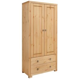Kleiderschrank OTTO HOME "Gotland; W&auml;scheschrank, Mehrzweckschrank mit Schubladen, Landhausstil", beige (gelaugt ge&ouml;lt), Schr&auml;nke, Kleiderschrank, massive Kiefer, FSC zertifiziert, langlebige Qualit&auml;t trifft Stil