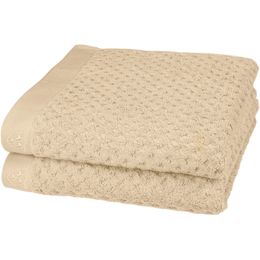 Handt&uuml;cher Ross "Harmony", beige (natur), B:50cm L:100cm, Frottier, Baumwolle, Handt&uuml;cher, Handt&uuml;cher, 100 % Baumwolle, Hoch Tief Struktur, viele Farben