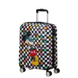 Hartschalen-Trolley American Tourister "WAVEBREAKER DISNEY, verschiedene Motive", M&auml;dchen, Gr. B/H/T: 40cm x 55cm x 20cm 36 l, mickey check, ABS, Koffer Hartschalen-Trolley, Reisekoffer Reisegep&auml;ck