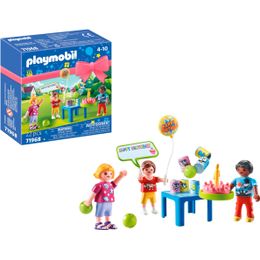 Konstruktions-Spielset Playmobil "Kinder Geburtstagsparty (71968), Playmobil Gift Set", bunt, Spielbausteine, Kinder, Kunststoff, Konstruktions-Spielset