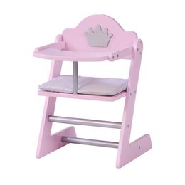 Puppenhochstuhl Roba "Prinzessin Sophie", rosa (ros&eacute;), Puppenm&ouml;bel, KinderB:27,5cm H:42cm T:32cm, MDF, Massivholz, Puppenhochstuhl, B:27,5cm H:42cm T:32cm