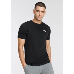 T-Shirt Puma "ACTIVE SMALL LOGO TEE", Herren, Gr. XXL, schwarz (Puma schwarz), Jersey, Obermaterial: 100% Polyester, unifarben, regular fit normal, Rundhals, Shirts T-Shirt, sportlicher Stil, Kurzarm-Design, Rundhalsausschnitt