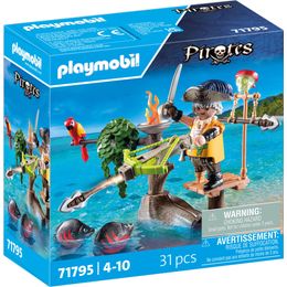 Konstruktions-Spielset Playmobil "Pirat mit Balliste (71795), Playmobil Pirates", bunt, Spielbausteine, Kinder, Kunststoff, Konstruktions-Spielset