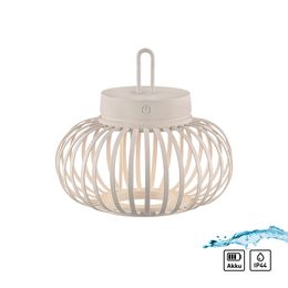 JUST LIGHT Pendelleuchte "AKUBA", beige (greige), 1, &Oslash; 25cm, 1 Stk., Leuchten, Akkuleuchte, Pendelleuchte