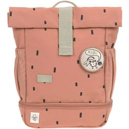 L&auml;ssig Kinderrucksack L&Auml;SSIG "Happy Prints, Mini Rolltop, Caramel", M&auml;dchen, Gr. B/H/T: 23cm x 33cm x 11cm, braun (caramel), Polyester, Rucks&auml;cke Kinderrucksack