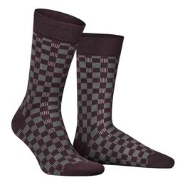 Socken Hudson "Socke Board", Herren, Gr. 39-42, braun (schwarzberry 0113), Obermaterial: 75% Baumwolle CO. 23% Polyamid PA. 2% Elasthan EL., Socken Socken