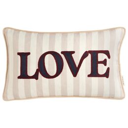 Dekokissen Tom Tailor HOME "Love", multi, B:50cm L:30cm, Obermaterial: 92% Polyester, 8% Leinen, Dekokissen_Sitzkissen_Kissenh&uuml;llen, Dekokissen, mit Leinenanteil