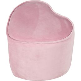 Kinderhocker Roba "Lil Sofa", bunt (rosa, mauve), Hocker, Kinder, B/H/T: 30cm x 24cm x 27cm, Samt, Kinderhocker, in Herzform, B:30cm H:24cm T:27cm