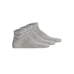 Sneakersocken Bugatti "Socken 3er Pack", Herren, Gr. 43-46, grau, Obermaterial: 78% Baumwolle CO. 20% Polyamid PA. 2% Elasthan EL., Socken Sneakersocken
