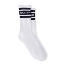 Sportsocken OLYMP, Herren, Gr. 43-44, wei&szlig;, Baumwollmischung, normal, Socken Sportsocken, Baumwollmischung, elastisch