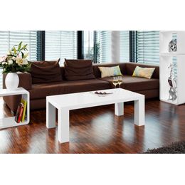 Couchtisch Salesfever "- im puristischen Stil", wei&szlig; (wei&szlig;, wei&szlig;), B:120cm H:40cm T:60cm, Tische, Couchtisch, Stilvoll Hochglanz: Rechteckig oder Quadratisch