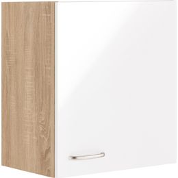 H&auml;ngeschrank Optifit "Parare", wei&szlig; (wei&szlig; glanz, eichefarben), B:50cm H:57,6cm T:34,6cm, Schr&auml;nke, H&auml;ngeschrank, Breite 50 cm