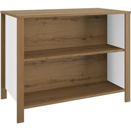 K&uuml;chenbuffet GAMI "EDEN", wei&szlig; (eiche helvezia nachbildung, wei&szlig;), B:120cm H:93cm T:65cm, Holzwerkstoff, Schr&auml;nke, K&uuml;chenbuffet, Moderne und praktische K&uuml;cheninsel, ohne Elektroger&auml;te