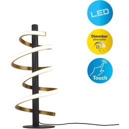 N&auml;ve N&Auml;VE LED Tischleuchte "Belleza", schwarz (gold, schwarz), 1, &Oslash; 20cm H: 50cm, 1 Stk., Leuchten, Touchschalter, warmwei&szlig;, 15W, 3-Stufen dimmbar, H&ouml;he: 50cm, LED Tischleuchte