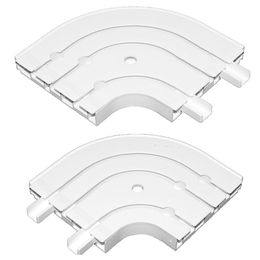 Gardinenschiene SN DECO GROUP "Rundbogen f&uuml;r Vorhangschiene SH (1), Paar" Gr. 1, wei&szlig;, L:13cm T:13cm, Kunststoff, Gardinenstangen, Gardinenschiene