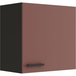 H&auml;ngeschrank Optifit "Palma", rot (rostrot, anthrazit), B:60cm H:57,6cm T:34,6cm, Holzwerkstoff, Schr&auml;nke, H&auml;ngeschrank, Breite 60 cm, 1 T&uuml;r, 1 Einlegeboden